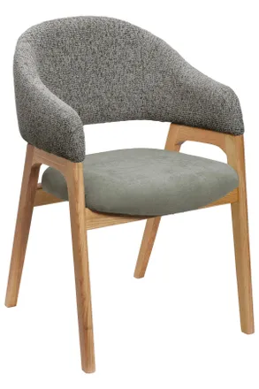 Linea Natura Armlehnstuhl, Gr&uuml;n, Holz, Textil, Eiche, massiv, eckig, 56.5x82.5x59.5 cm, Stoffauswahl, Typenauswahl, inklusive Armlehnen, Esszimmer, St&uuml;hle, Esszimm