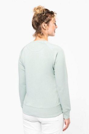 Kariban Sweatshirt Damen Sweatshirt BIO-BAUMWOLLE Rundhalsausschnitt Raglan&auml;rme