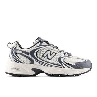 New Balance Unisexe 530 en Blanc/Gris, Synth&eacute;tique, Taille 37.5