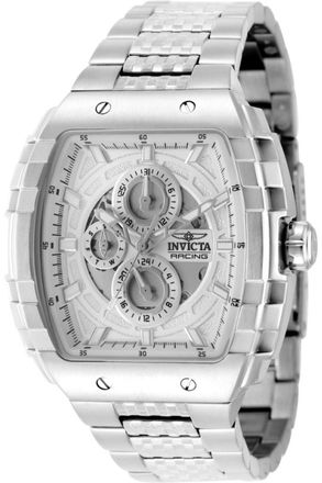Invicta S1 Rally 50238 Herrenuhr - Quarzwerk - Edelstahl mit silbernem Zifferblatt - 47 mm