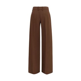 Ermanno Scervino Viscose Flared Trousers - Brown