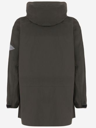 And Wander Mens Technical Hooded Jacket Khaki Nylon