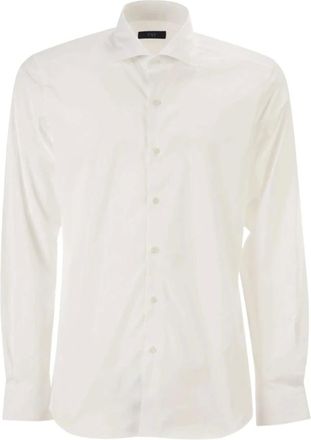 Fay Homme, Chemises, Blanc, Taille: 2XL Chemise Regular Fit en Popeline Stretch