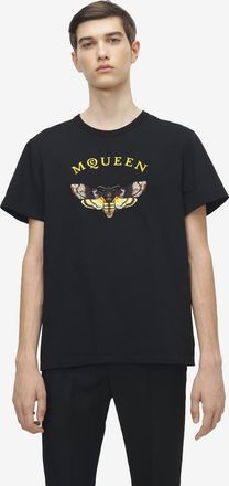 Alexander McQueen T-Shirt mit Mottenstickerei und Logo - Item 847753QTAEA0510