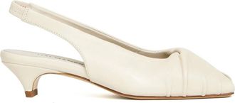 Halmanera Femme, Chaussures, Blanc, Taille: 35 EU slingback pelle panna tacco