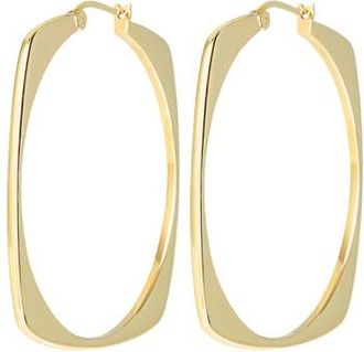 Breil New Tetra TJ3199 Boucles doreilles pour femme en acier IP doré 5 cm Fermoir français, 5cm, Acier allié, Pas de gemme