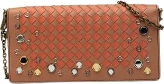 Bottega Veneta Sac bandouli&egrave;re en cuir Nappa Pre-owned - Femme - Pre-owned - Brun - Taille: ONE Size