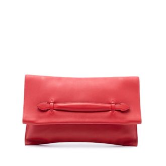 Herm&egrave;s Rouge Tomate Evercolor Pliplat Clutch