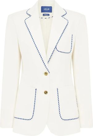 LEO LIN blazer Jillian à coupe crop - Blanc