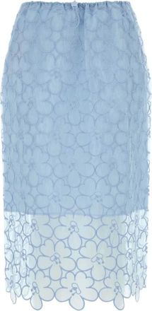 Cecilie Bahnsen Femme, Jupes, Bleu, Taille: 36 FR Midi Skirts