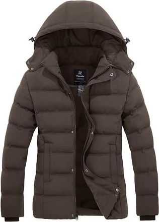 Wantdo veste dhiver pour femme manteau court chaud épais veste matelassée coupe-vent hiver doudoune avec capuche amovible manteau rembourré