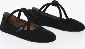 Alaia Wildleder-Ballerinas Alaia