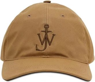 J.W.Anderson Caps & M&uuml;tzen - Structured Beige Cotton Cap With Embroidered Logo - Gr. ONE SIZE - in Braun - f&uuml;r Damen