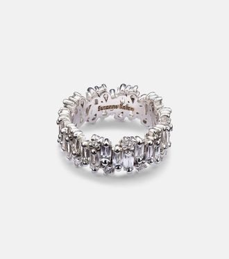Suzanne Kalan Bague Shimmer Audrey en or blanc 18 ct et diamants