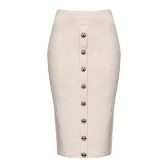 Pinko Jacquard Piquet Bleistiftrock - - Skirts - Damen - Beige - S