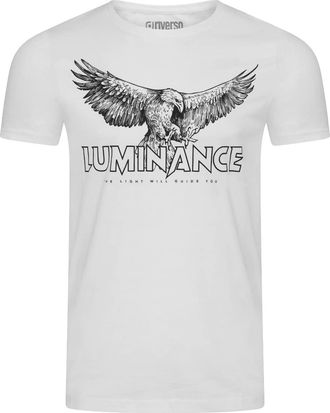 Riverso Tshirt Herren Baumwolle Regular Fit RIVLeon Rundhals Kurzarm Sommer Tee Shirt Print, Größe:3XL, Farbe:White (SJD)