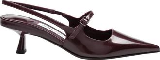 Jimmy Choo London Hohe Schuhe - Didi 45 Slingback In Brushed Leather - Gr. 36,5 (EU) - in Rot - f&uuml;r Damen