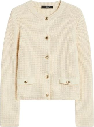Max Mara Femme, Pulls, Beige, Taille: 38 FR Vodka Gilet Court En Coton