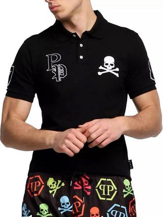Philipp Plein Poloshirt SS Multi Skull Logo Polohemd