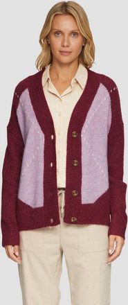 s.Oliver Cardigan Strickjacke Oversized Wollmix-Strickjacke mit Argyle-Muster