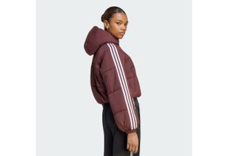adidas Originals Steppjacke ADICOLOR PUFFER JACKE, K&Uuml;RZER GESCHNITTEN, KAPUZE (1-St)