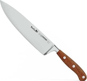 GIESSER seit 1776 - Made in Germany - scharfes Kochmesser geschmiedet Olivenholz BestCut Olive, 20 cm, deutsches Küchenmesser rostfrei