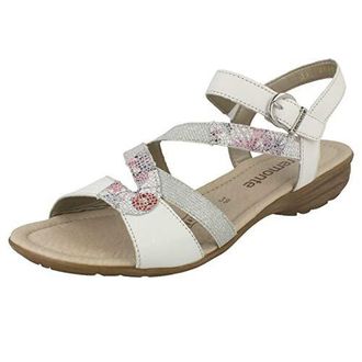 Remonte Newark R3651-80 Sandales à bretelles multiples pour femme - Blanc - blanc, 39.5 EU