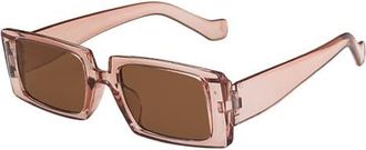 Generic Lunettes De Soleil Carrées À Petite Monture For Hommes Et Femmes, Idéales For Les Déplacements En Extérieur, Les Vacances À La Plage(Brown)