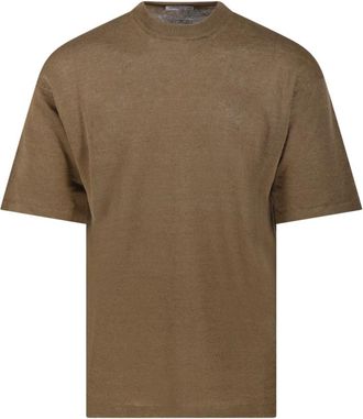 Roberto Collina Homme, Tops, Brun, Taille: M Pull Confort Coupe D&eacute;contract&eacute;e &agrave; Col Rond