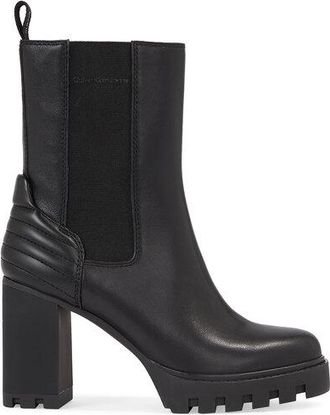 Calvin Klein Jeans Stiefeletten Platform Chelsea Lth Wn YW0YW01140 Schwarz