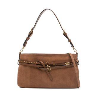 Pinko Pinko, Femme, Sacs, Brun, Taille: ONE Size Belt Bag Classic Suede