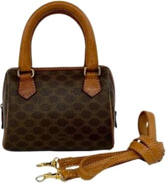 Celine Sac &agrave; main en toile marron Pre-owned - Femme - Pre-owned - Brun - Taille: ONE Size