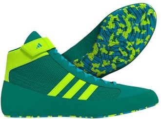 adidas Chaussures de lutte HVC pour homme, Bleu sarcelle, vert solaire, cyan, 44 EU