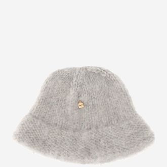 Myssyfarmi Womens Light Gray Wool Bucket Hat Finnshep