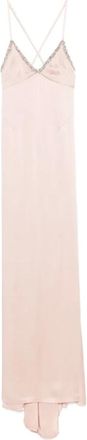Amen Femme, Robes, Rose, Taille: 34 FR Robe Maxi Col V
