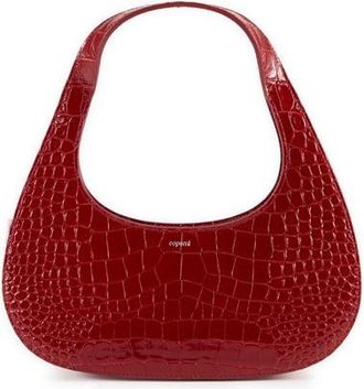 Coperni Sac &agrave; main Loop Swipe croco en cuir