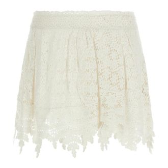 Isabel Marant Hanta Crochet Cotton Skirt - - Skirts - Damen - Wei&szlig; - M