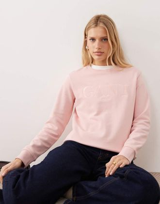 GANT Sweat imprim&eacute; style universitaire - Rose