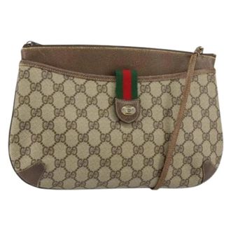 Gucci Pre-owned Vintage Canvas Umh&auml;ngetasche - - Pre-owned - Damen - Beige - ONE SIZE