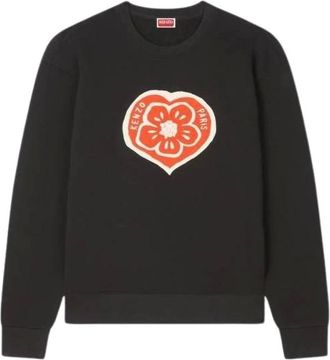 Kenzo Homme, Sweatshirts et sweats &agrave; capuche, Noir, Taille: XL Flower Icon SweaT-shirt