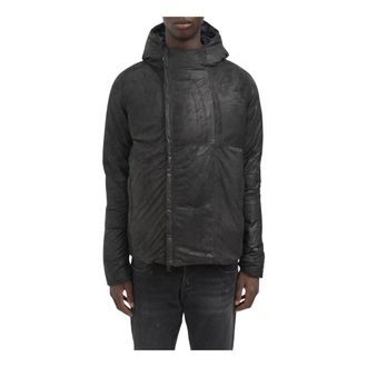 Giorgio Brato Doudoune en cuir &agrave; capuche - Homme - Vestes - Noir - Taille: XL