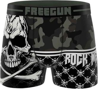 Freegun Boxer Homme Microfibre Skull Tête de Mort (XXL, Rock Me 98)
