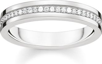 Thomas Sabo Thomas Sabo Ring Recyceltes 925 Sterling Silber Zirkonia, Größe 48, TR2117-051-14-48