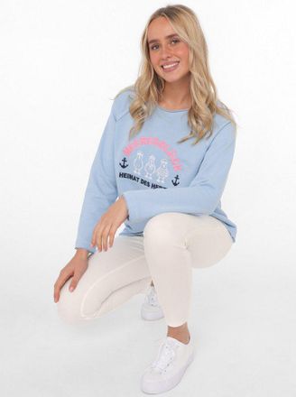 Zwillingsherz Sweatshirt Meeresgl&uuml;ck mit verspieltem Ankerdetail