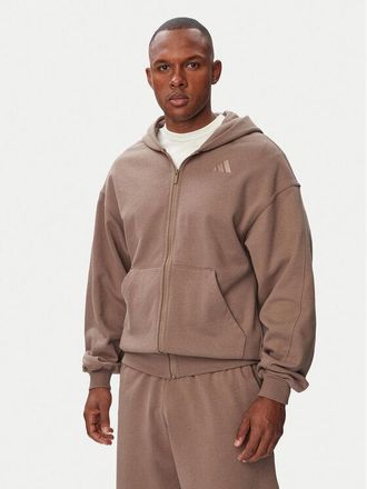 adidas Sweatshirt Kit Small Logo Full-Zip Hoodie KW2322 Beige Regular Fit