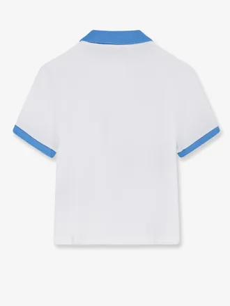 Versace Womens Polo Shirt Medusa Embroidery White Cotton Tops