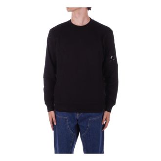C.P. Company Schwarzer Logo-Pullover mit Seitentasche - - Sweatshirts & Hoodies - Herren - Schwarzk - S