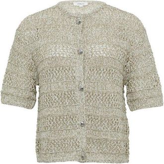 s.Oliver Cardigan Strickjacke Ajour-Strickjacke mit Glitzereffekt