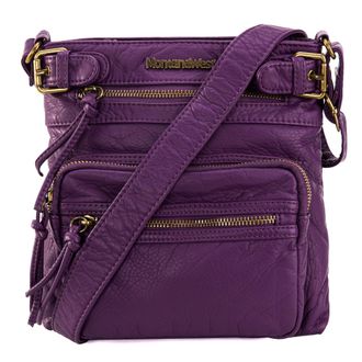 Montana West Umhängetasche für Damen, weiches gewaschenes Leder, mehrere Taschen, Crossbody-Tasche, Small