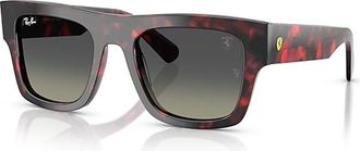Ray-Ban Rb2217m Scuderia Ferrari Collection Sonnenbrillen Havana Rot Fassung Grau Glas 53-21